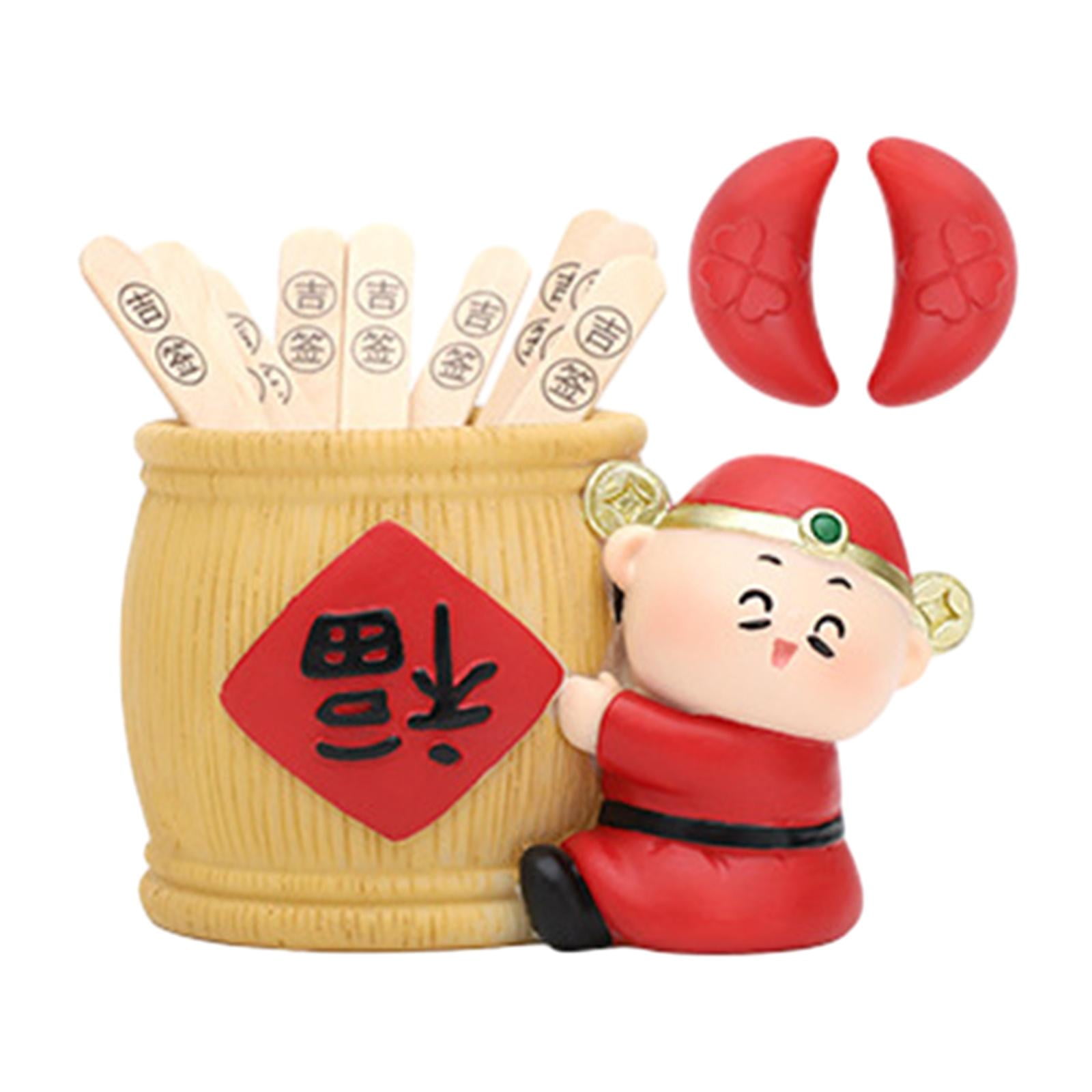 flameer God of Fortune Figurine Chinese God of Wealthy Mini Statue ...