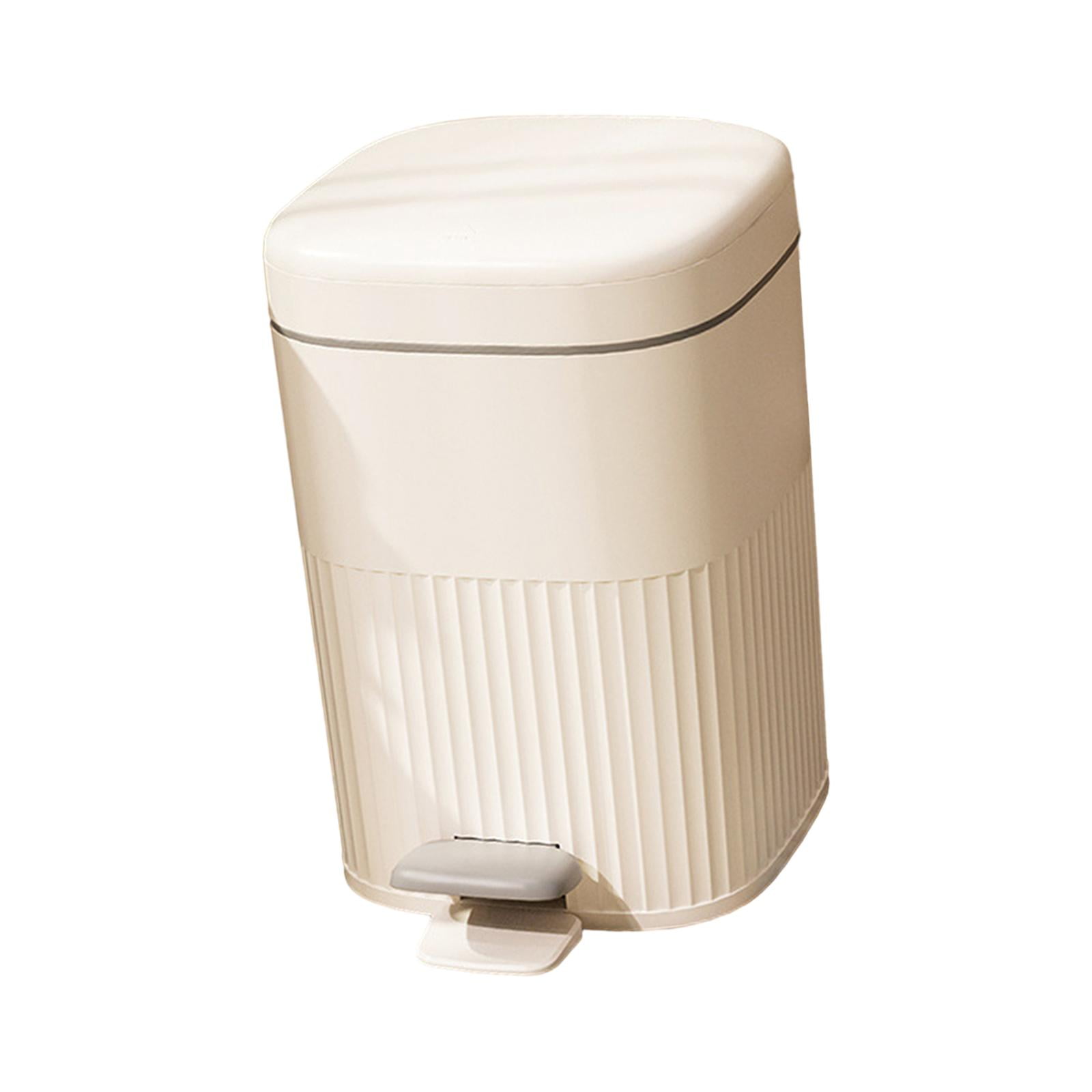 flameer Kitchen Waste Basket Rectangle Household Dustbin Modern Step ...