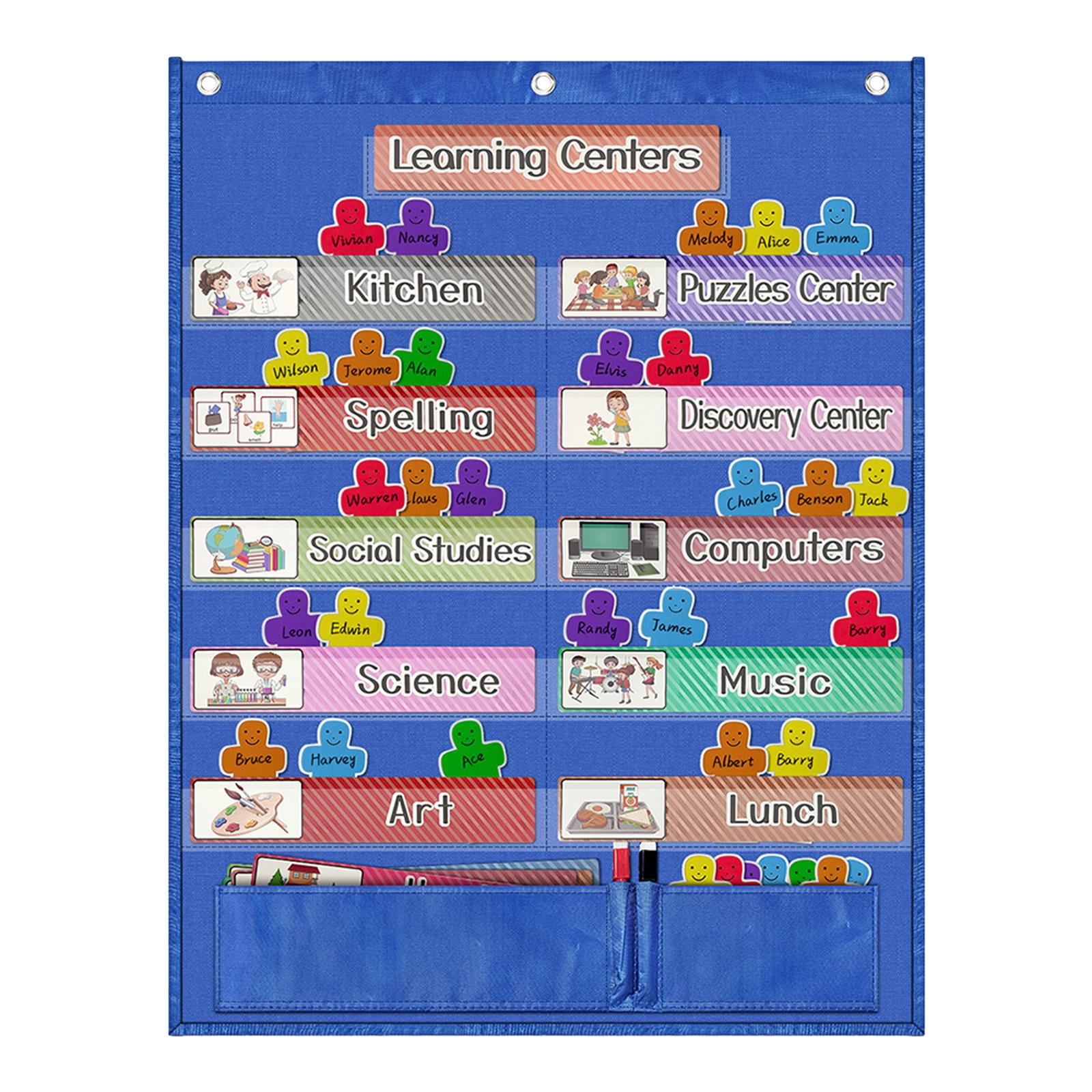 flameer Learning Center Pocket Chart Educational Chart Teaching ...