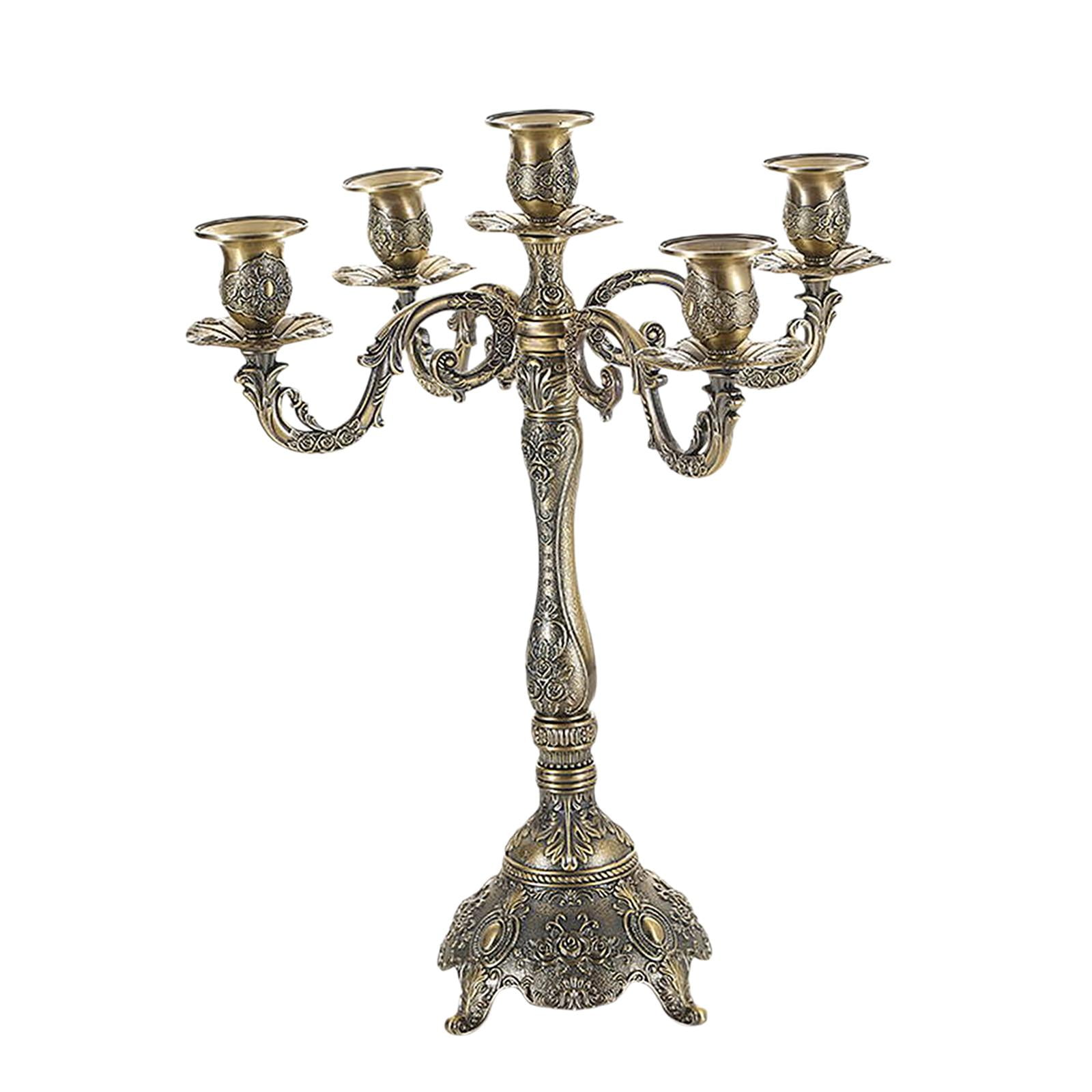 flameer Metal Candlestick Crafts Pillar Candle Holder for Birthday ...