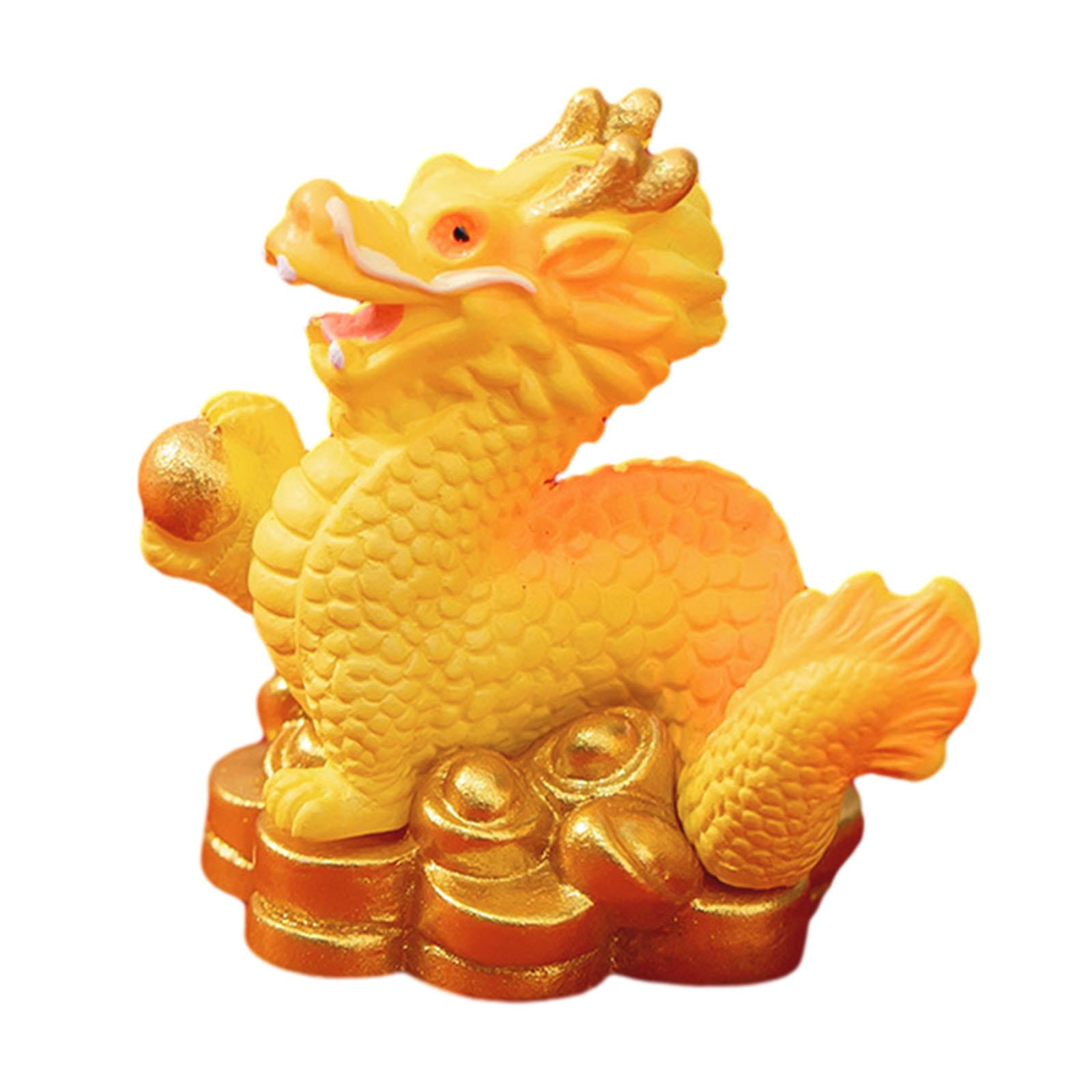 flameer Mini Dragon Statue ,Miniature Figurine, Chinese New Year Decor ...