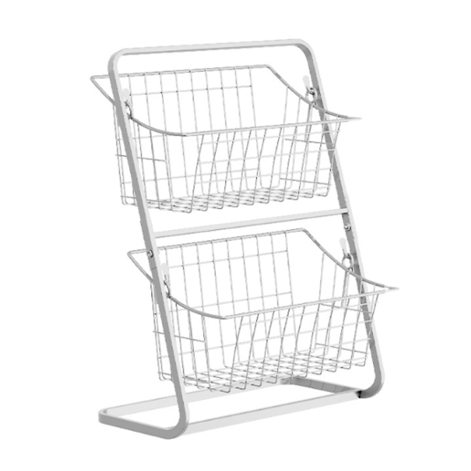 flameer Storage Rack Double Layers Space Saving Shelves for Countertop ...