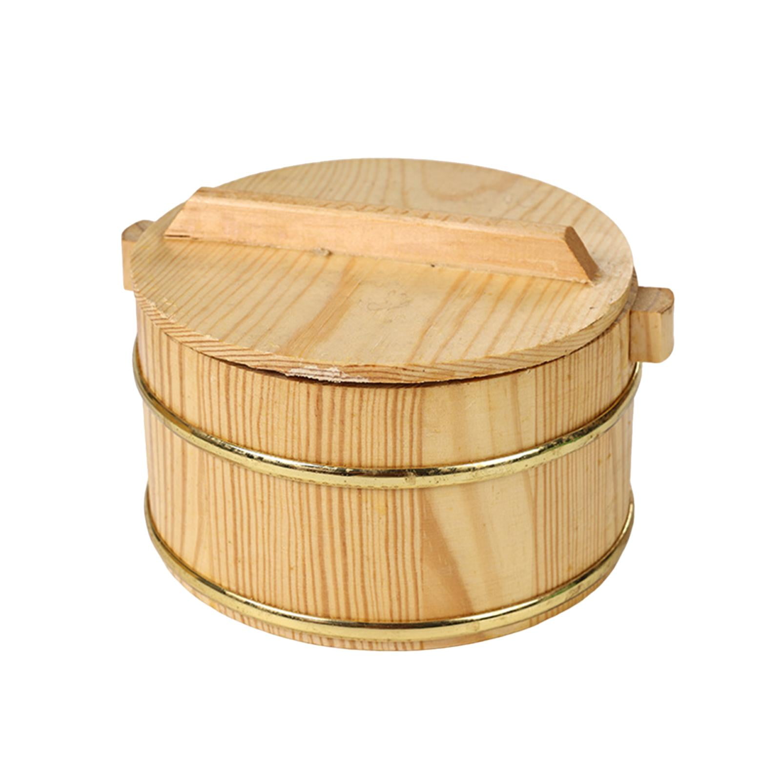 flameer Wooden Rice Bucket, Sushi Rice Bowl, Sturdy, Easy to Clean ...