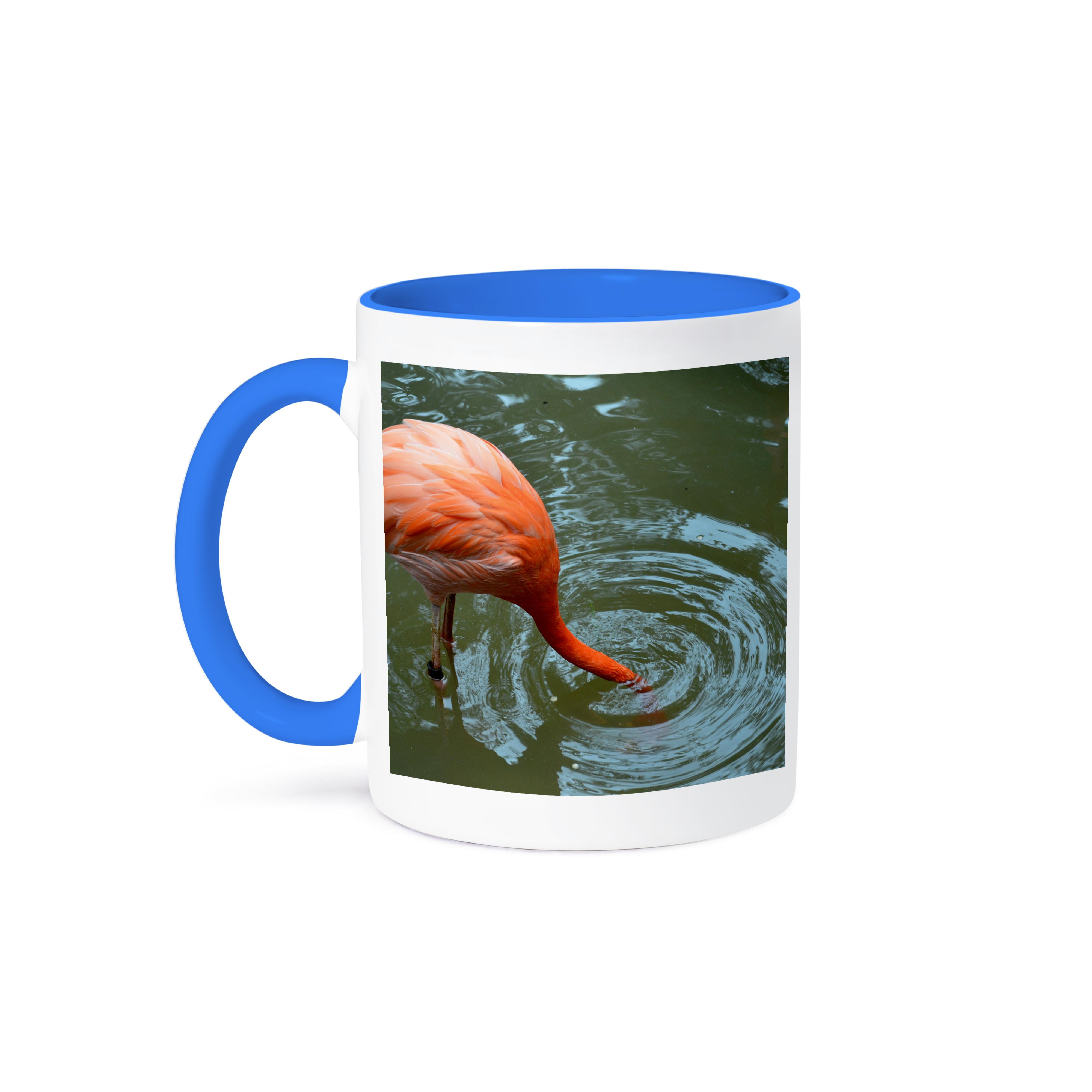 3dRose, flamingo with head in water, 15oz Two-Tone Blue Mug - Walmart.com