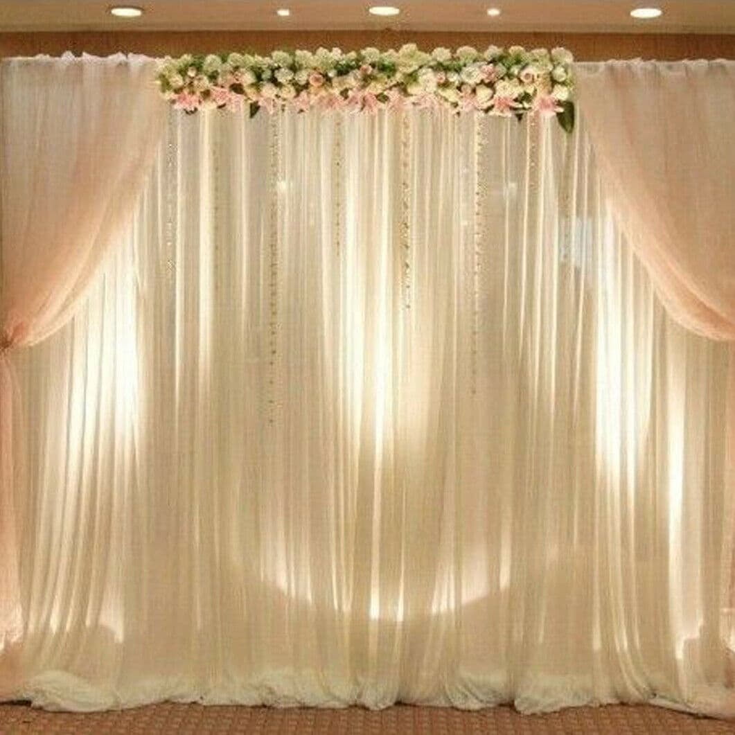 fliptrade Ice Silk White Backdrop Drapes Curtain Wedding Party Decor 10 ...