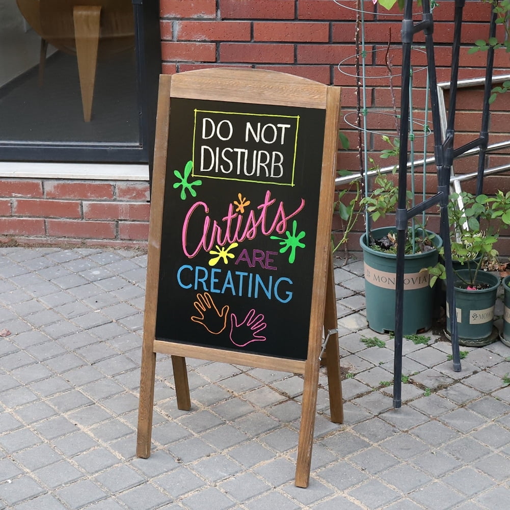 fliptradeinc Wood Magnetic Free Standing Chalkboard A Frame Menu ...