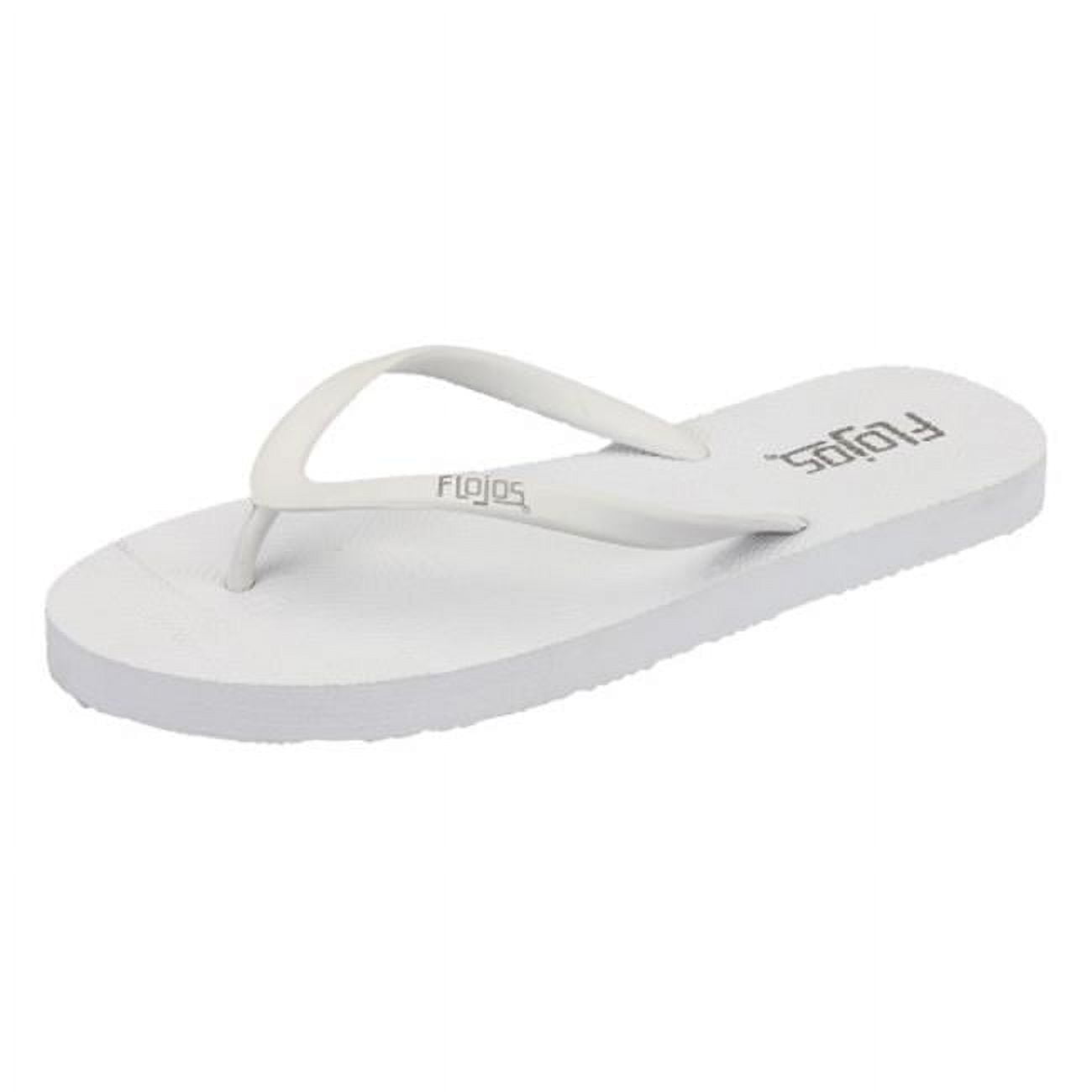 flojos 102 womens kai flip flop, white - 8 - Walmart.com