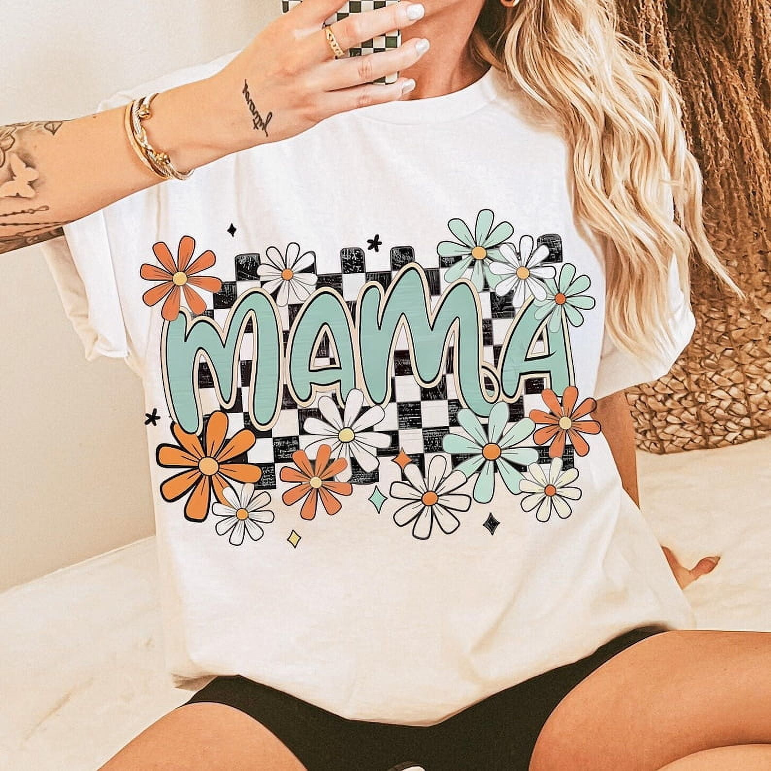 floral mama T-shirt, mama flower Shirt, coquette mama bow Shirt, mama ...