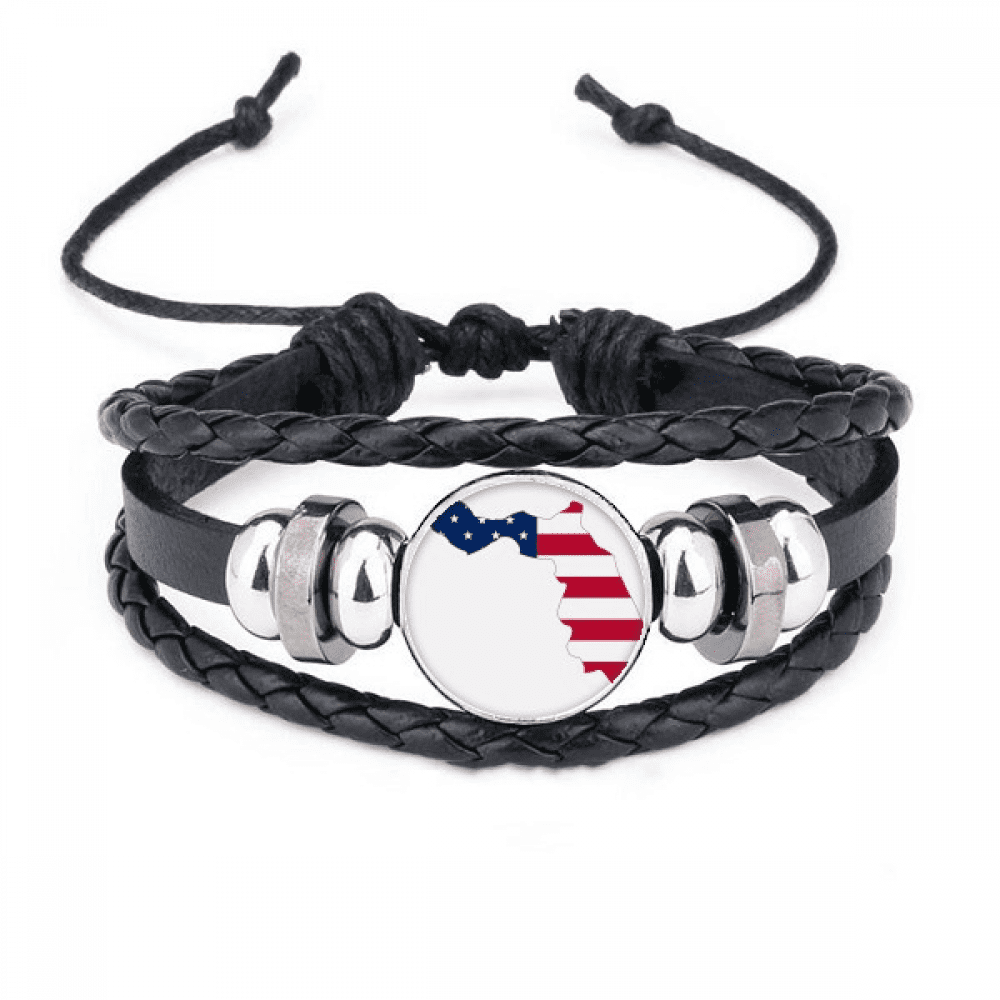 florida bracelet braided leather woven wristband - Walmart.com