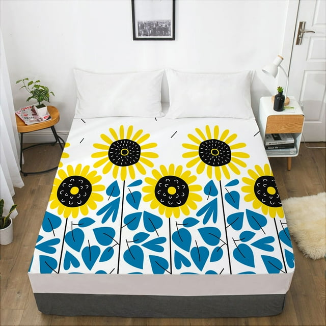 flower Elastic fitted sheet Bed sheet With An Elastic Band Mattress ...