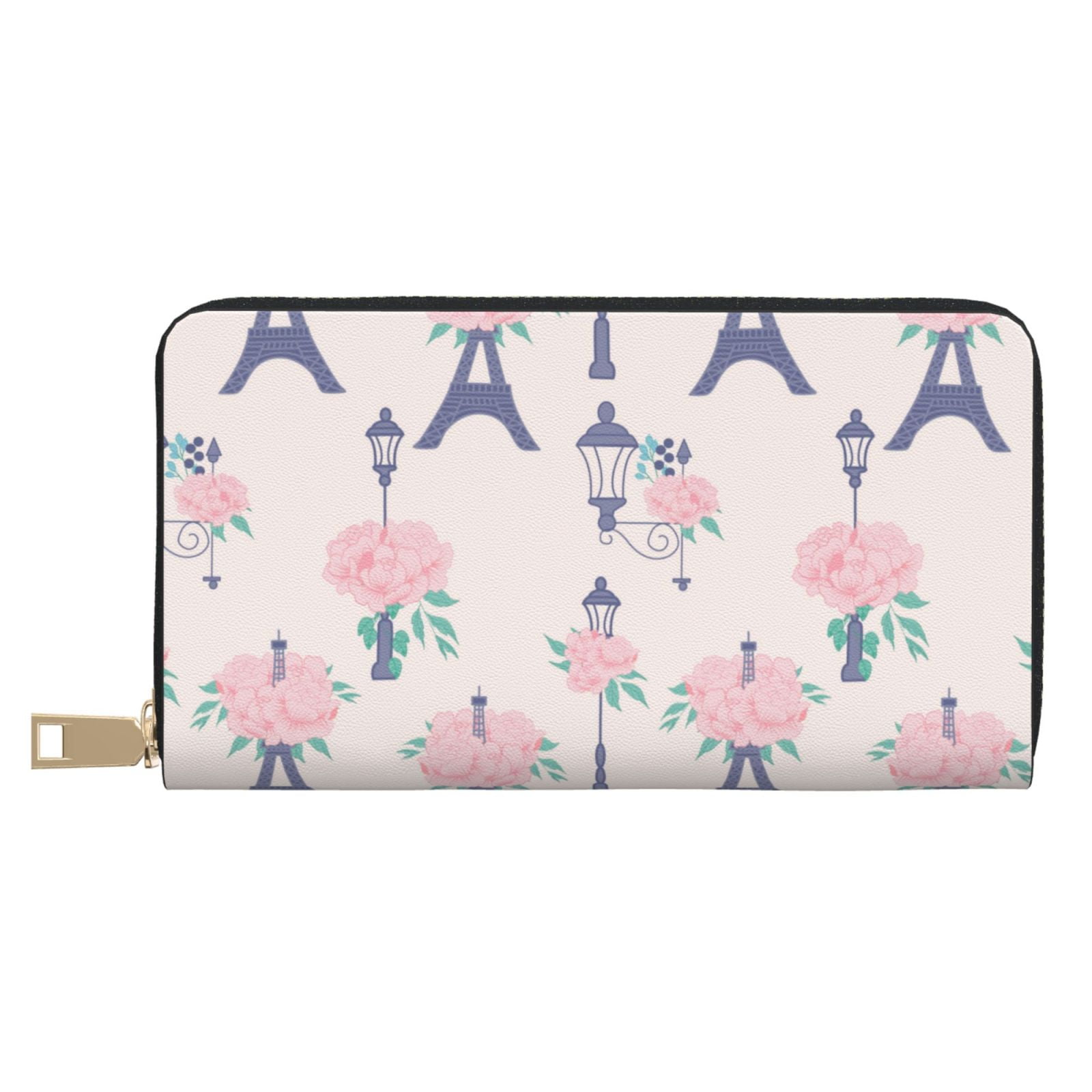 flower Tower pink Wallet Women, Leather Bifold Multi Card Wallet, Women ...