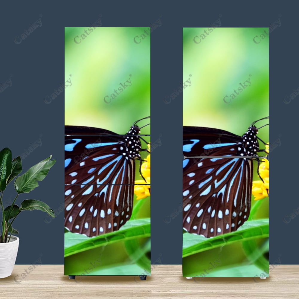 flower butterfly Refrigerator Stickers Home Decor Kitchen Murals DIY ...