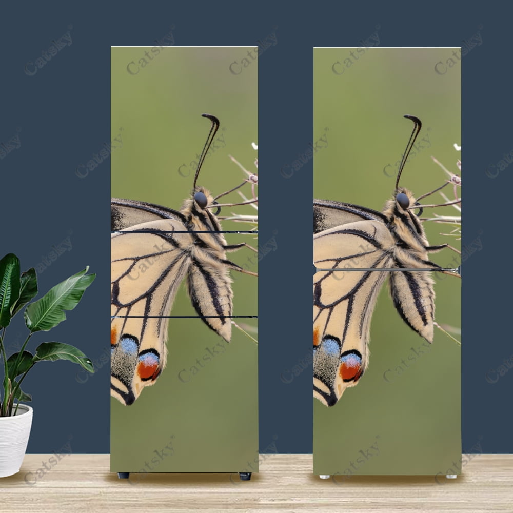 flower butterfly Refrigerator Stickers Home Decor Kitchen Murals DIY ...