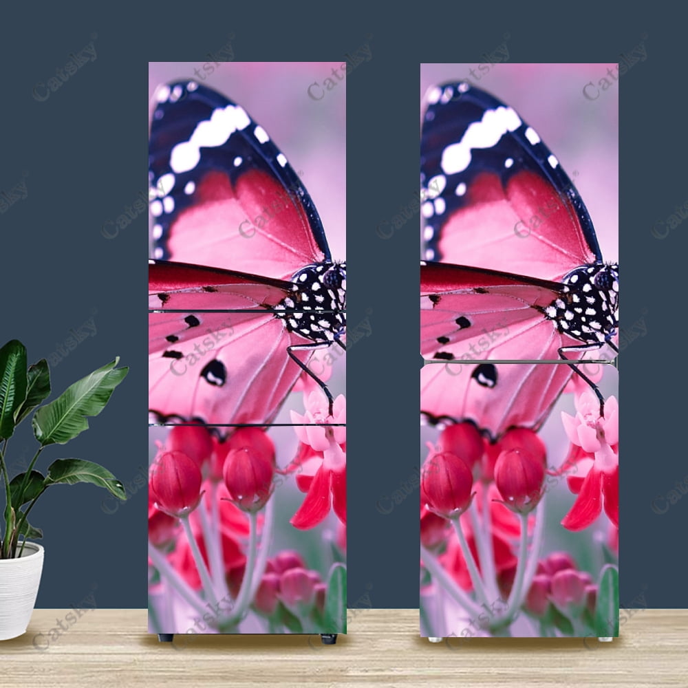 flower butterfly Refrigerator Stickers Home r Kitchen Murals DIY Wall ...