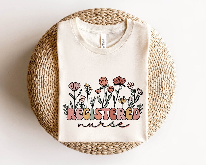 flower register nurse shirt,registered nurse shirt,rn t shirt ...
