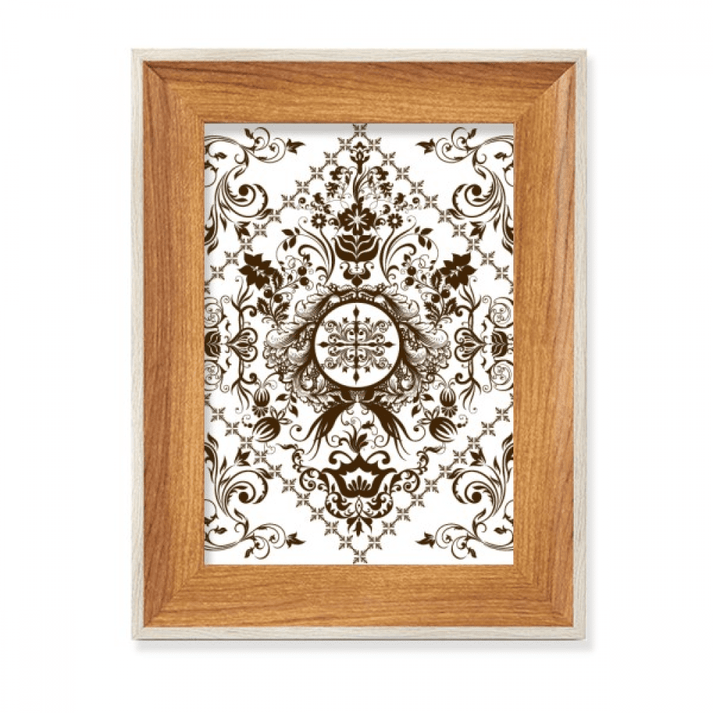 flower repeat illustration pattern desktop wooden photo frame display ...