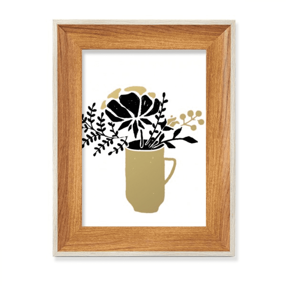 flower vase quote desktop wooden photo frame display picture art ...