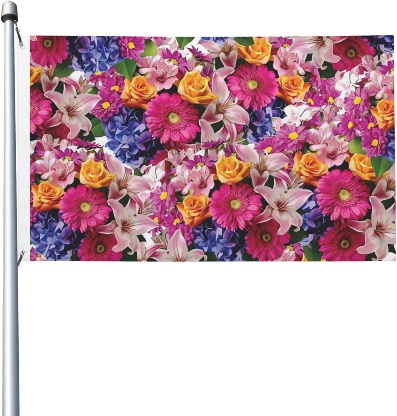 flowers and golden roses Flag 3x5 ft Garden Flag Outside Yard House ...
