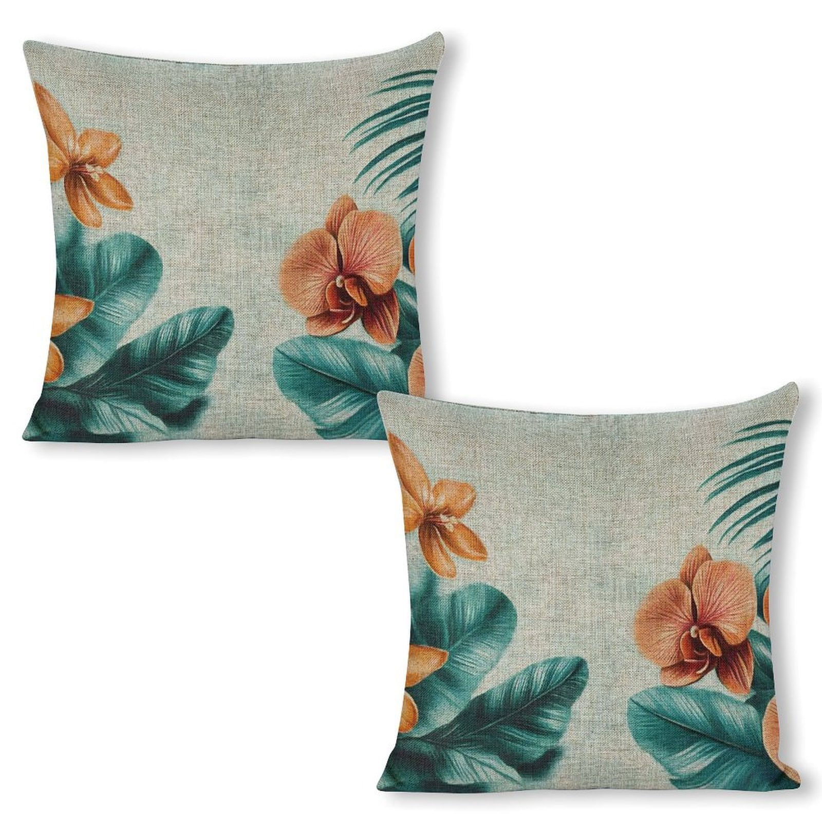 flowers leaves Linen toss pillowcase decoration pillowcase gifting ...