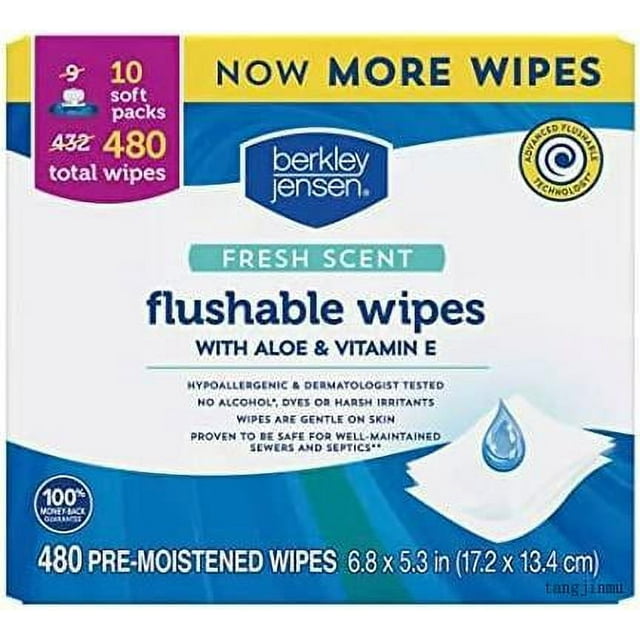 Hypoallergenic Dermatologist Tested Flushable Cleansing Wipes, 432 ct ... Hypoallergenic Dermatologist Tested Flushable Cleansing Wipes, 432 ct ...