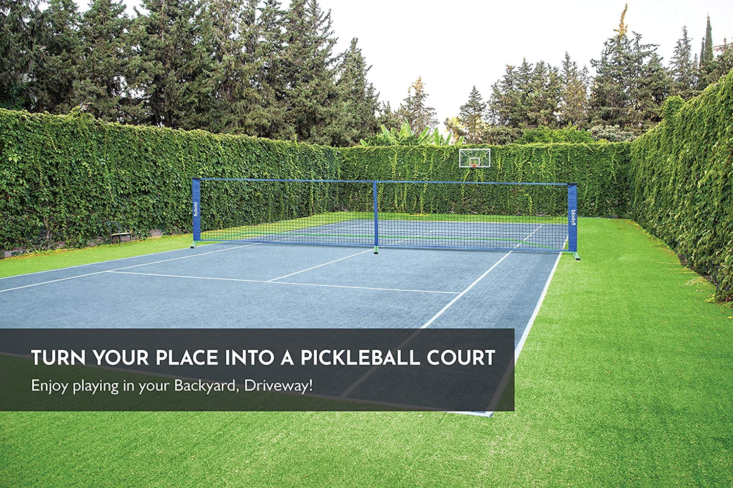Flybold Driveway Court Pickleball Net | Regulation Size | Lightweight ...