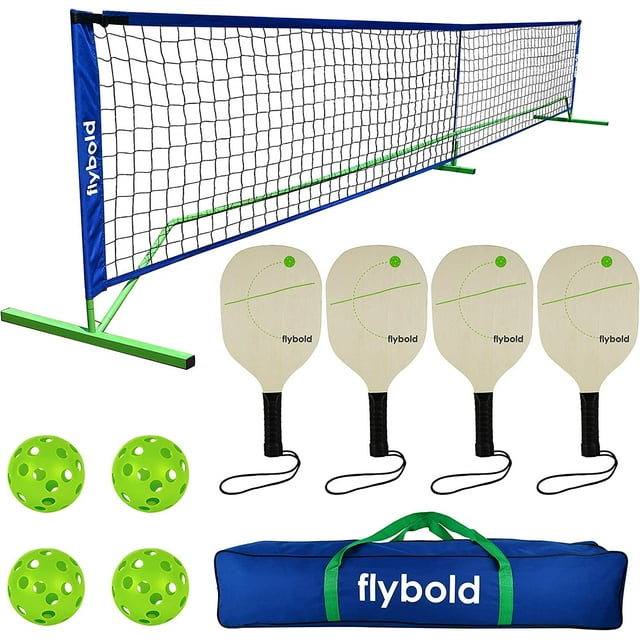 Flybold Pickleball Set for Indoor & Outdoor Driveway | Portable ...