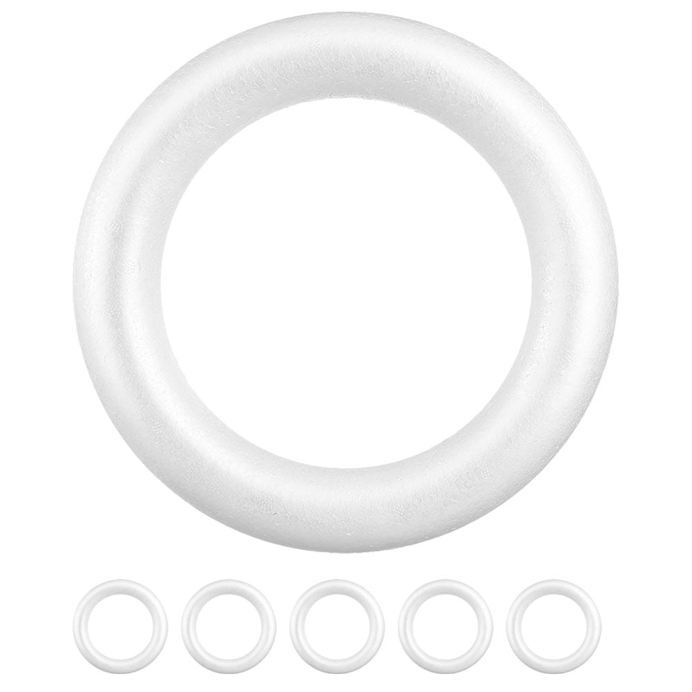 foam circles 6Pcs Garland Foam Rings DIY Craft Ornaments Unpainted Foam ...
