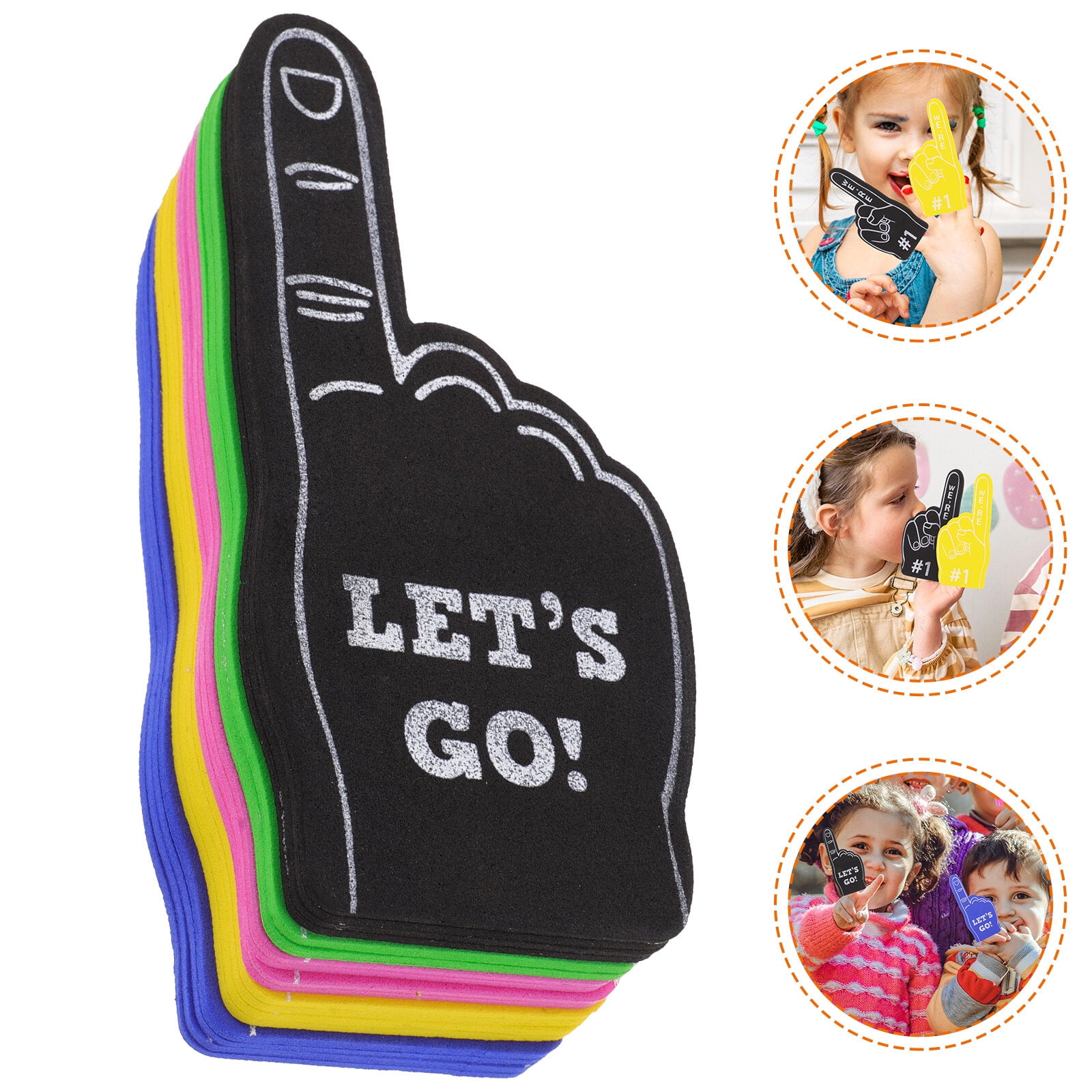 foam finger 10Pcs Sports Cheering Foam Fingers Football Party Favors ...