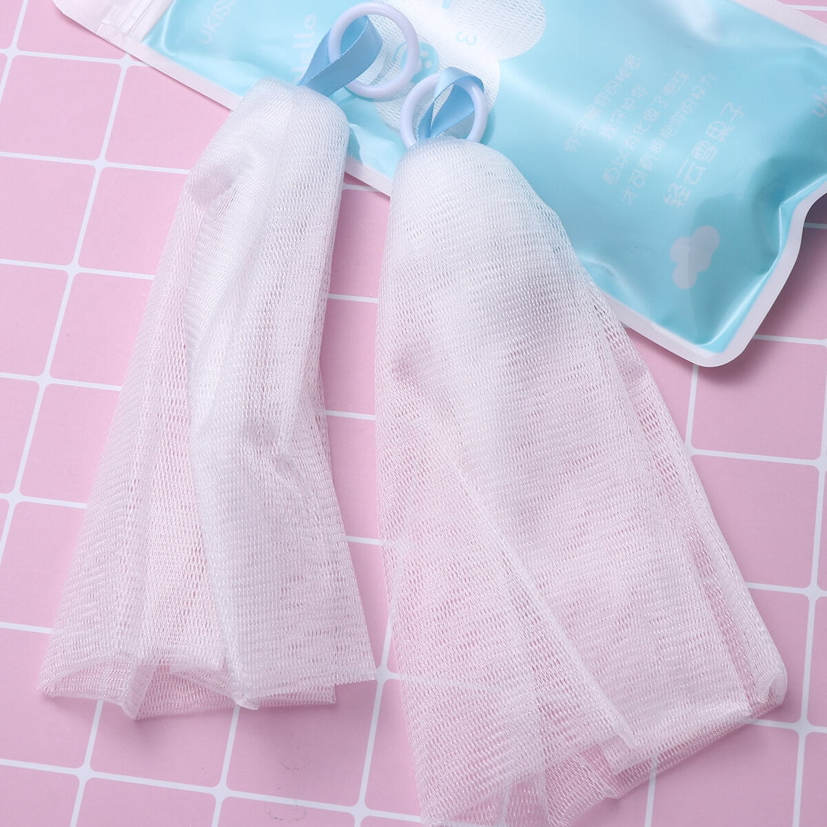 Foaming Net 5pcs Facial Body Face Cleansing Washing Soap Easy Bubble