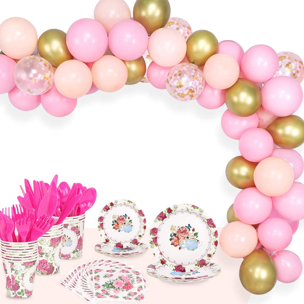 foci cozi,170PCS Tea Party MMF7 Decorations Kit-Balloons Tea Party ...