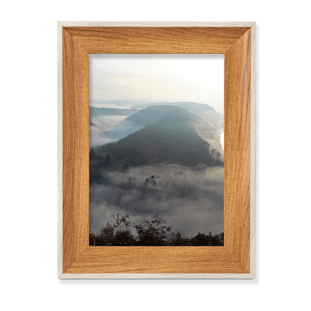 fog green ry science nature scenery desktop wooden photo frame display ...