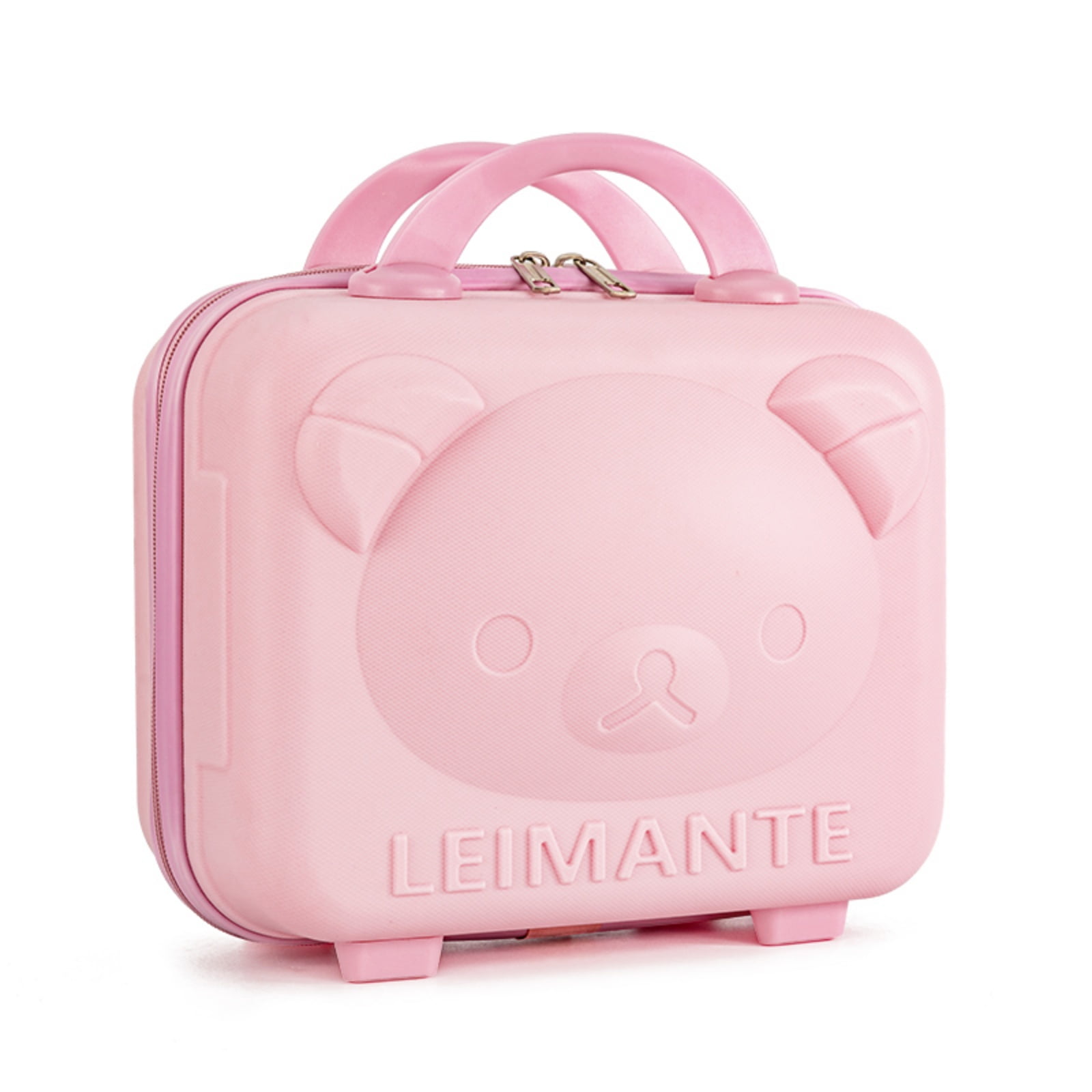 foldable bear hard shell makeup case with lock - travel makeup bag with ...