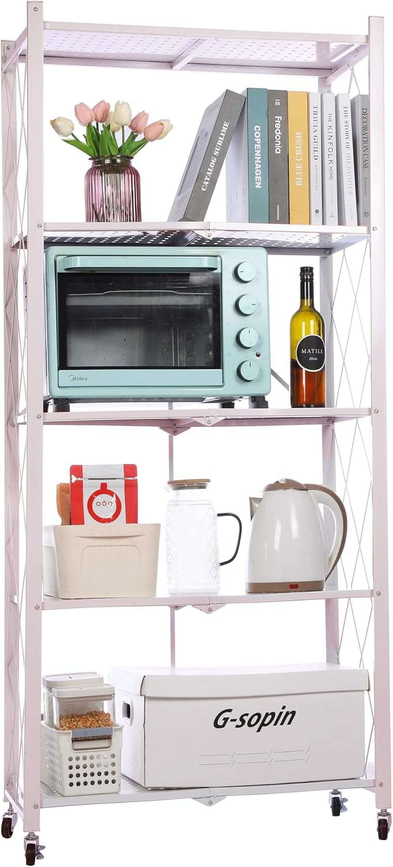 **foldable collapsible shelf with wheels & breaks - folding shelf heavy ...