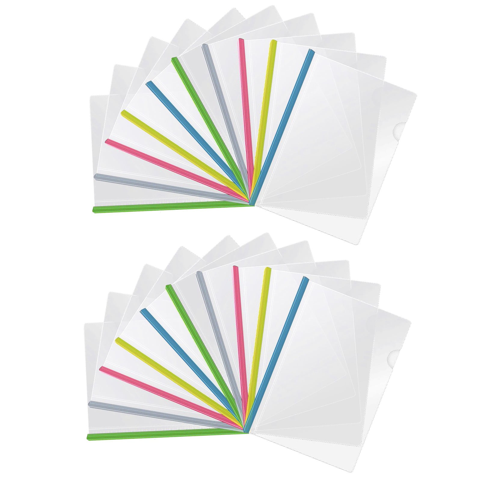 folder 20pcs Transparent File Folder Sliding Bar Report Covers for A4 ...