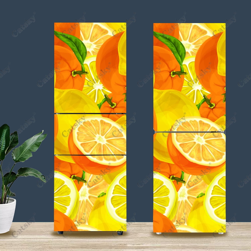 foliage plant Refrigerator Stickers Home Decor Kitchen Murals DIY Wall ...