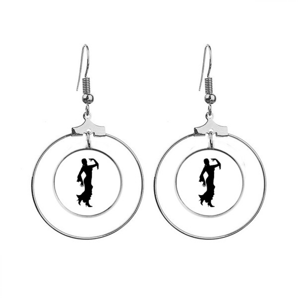 folk dance art performance dancer earrings dangle hoop jewelry drop ...