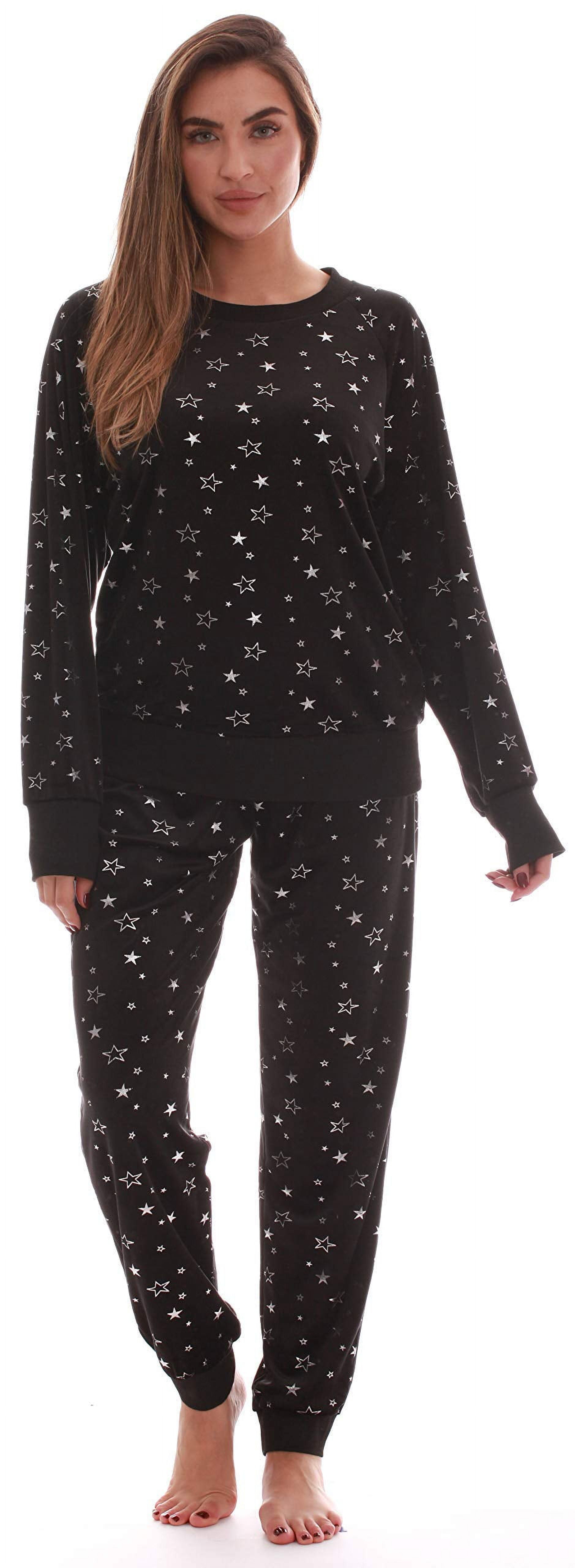 #followme Women’s Plus Size Jogger Pajama Pants Set Ultra-Soft Velour ...