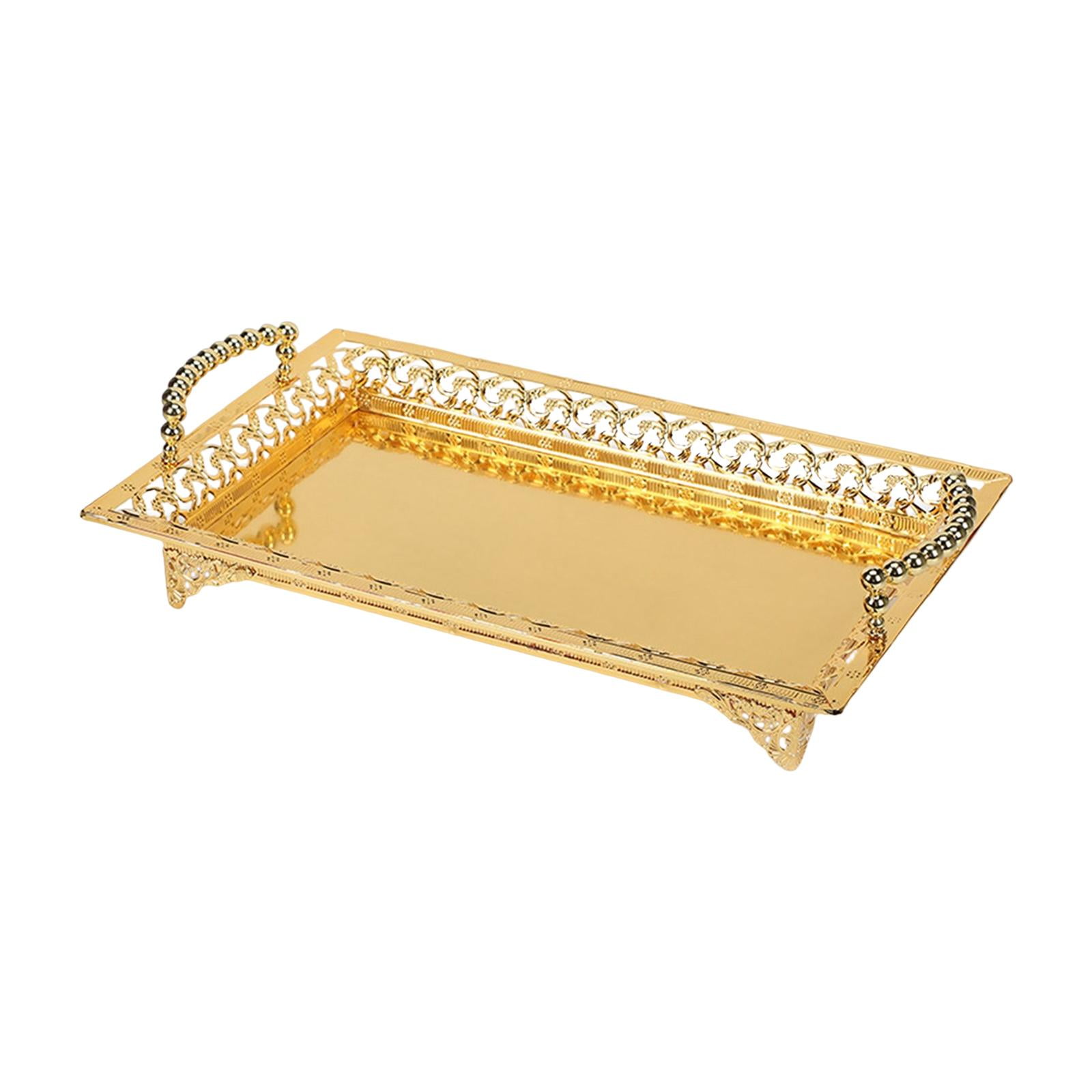 food Tray Table Organizer Serving Platter with Handle Storage Container ...
