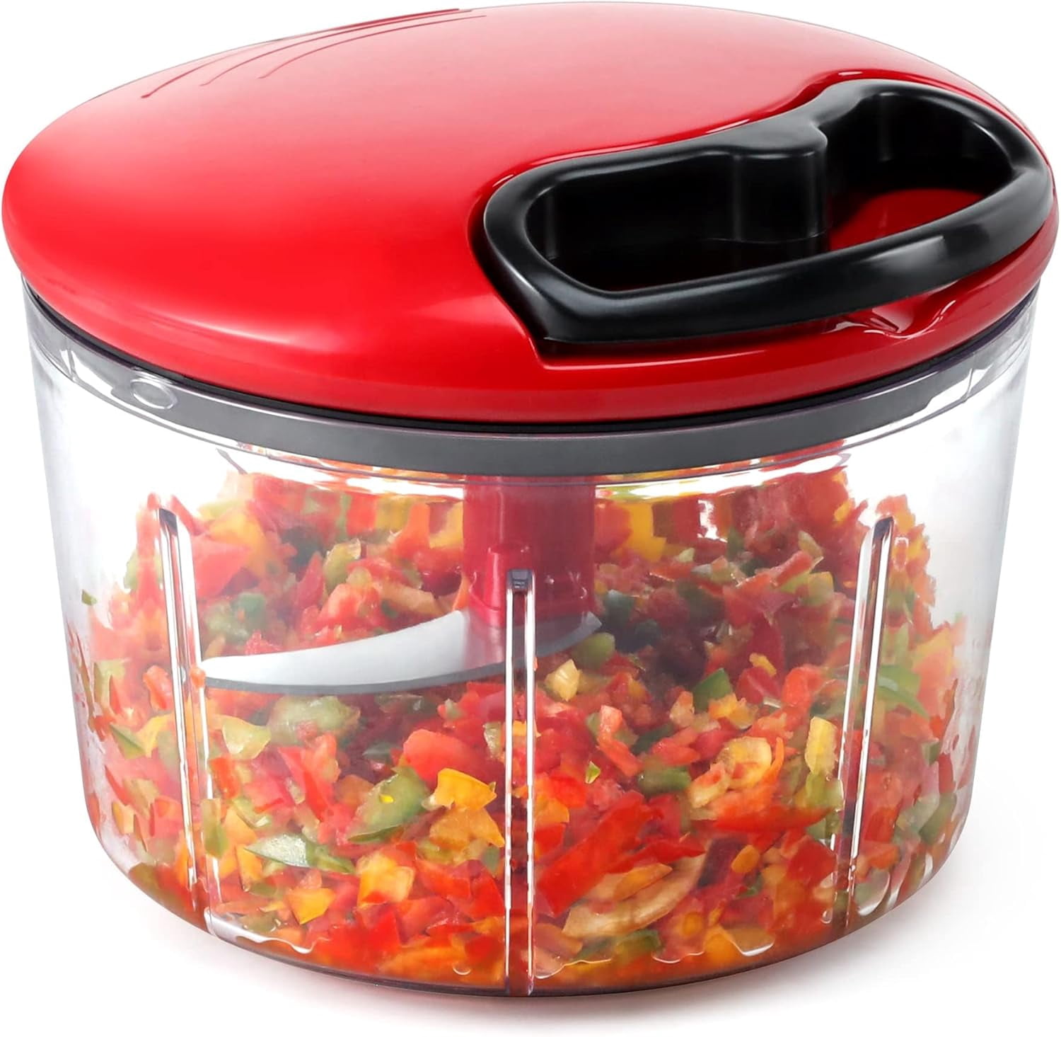 Food Chopper, Pull Onion Chopper Dicer, Hand Powered Food Mincer, Fast ...