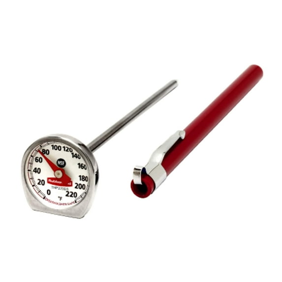 **food/meat instant read thermometer, pocket size, dishwasher safe, red ...