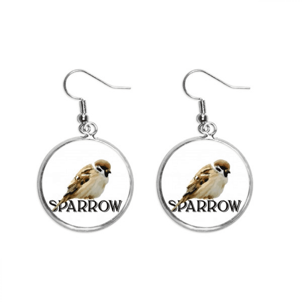 food sleep sparrows birds ear dangle silver drop ear jewelry woman ...