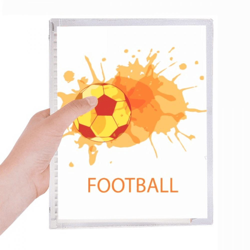 football soccer orange sports notebook loose diary refillable journal ...