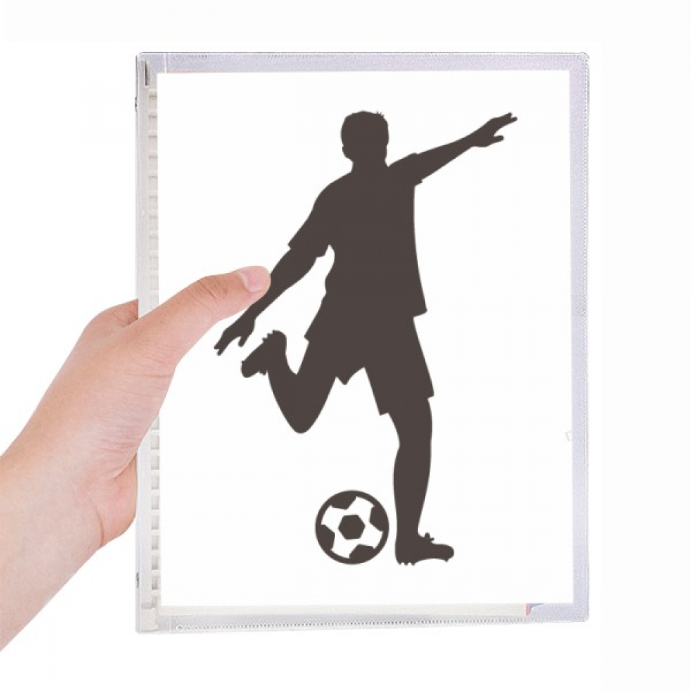 football soccer outline sports notebook loose diary refillable journal ...