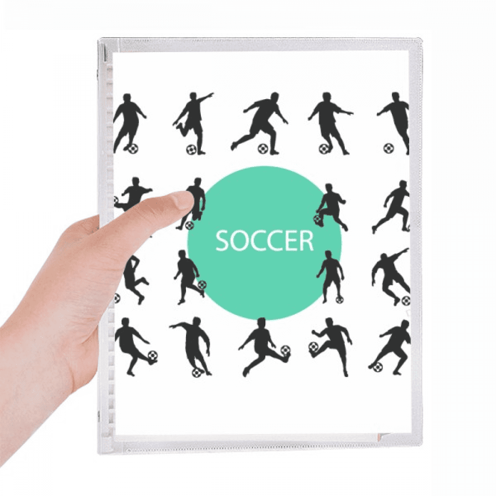 football soccer sports outlines notebook loose diary refillable journal ...