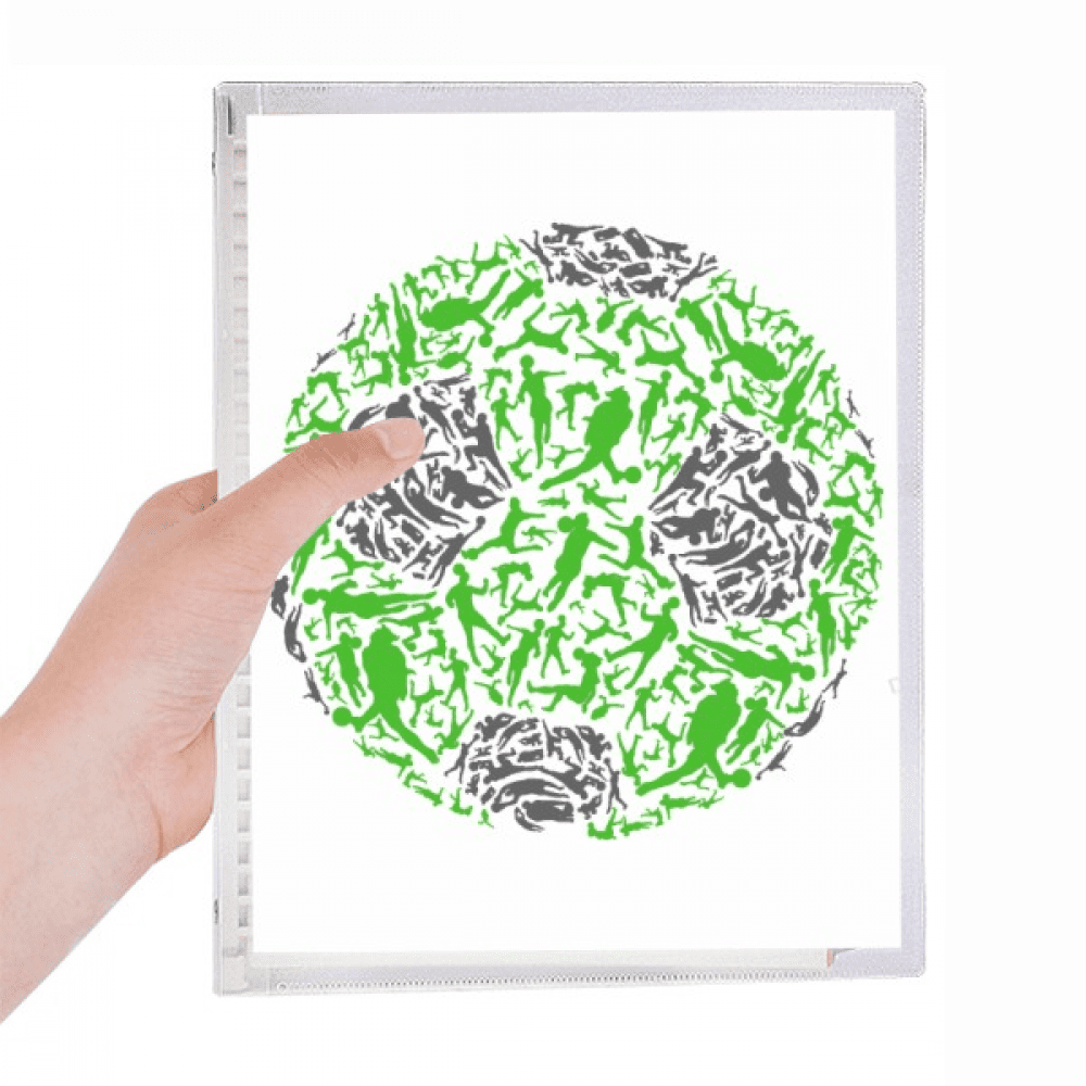 football soccer sports people notebook loose diary refillable journal ...
