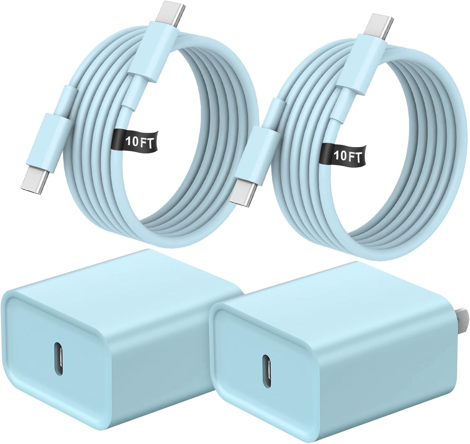 for 17 16 , [UL Safety ] 2 20W C Chargers Block with 10ft Type C to C ...