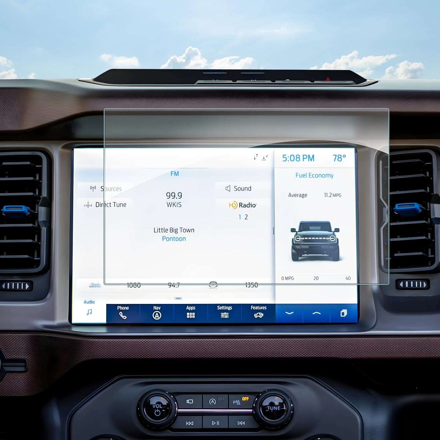 for 2023 2024 Ford Bronco Screen Protector 12 Inch Matte 2021-2023 2024 ...