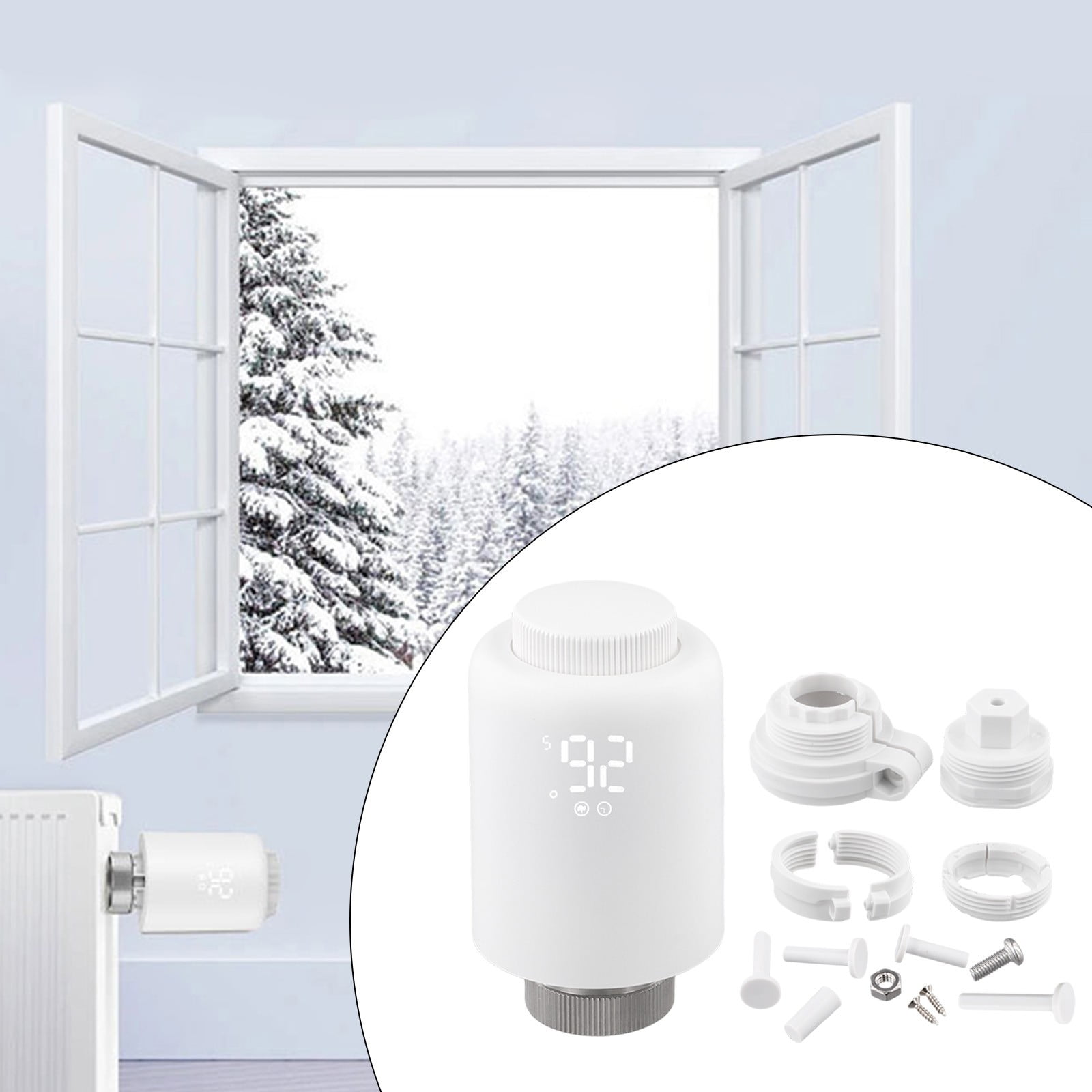 for 3.0 trv radiator actuator valve programmable thermostat for heating ...