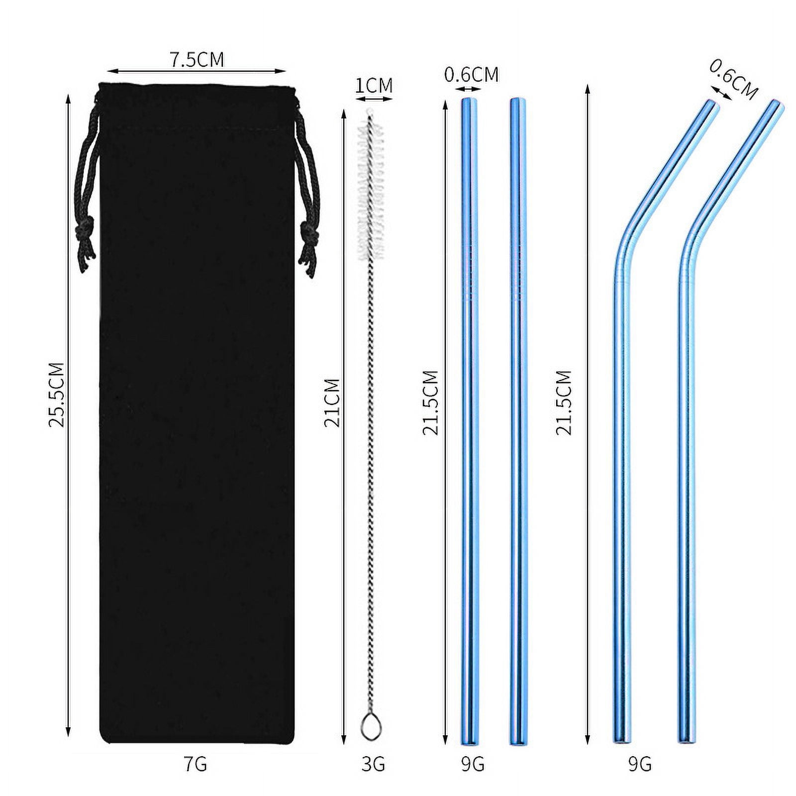 for 304 stainless steel straw set titanium color metal drinking tube ...