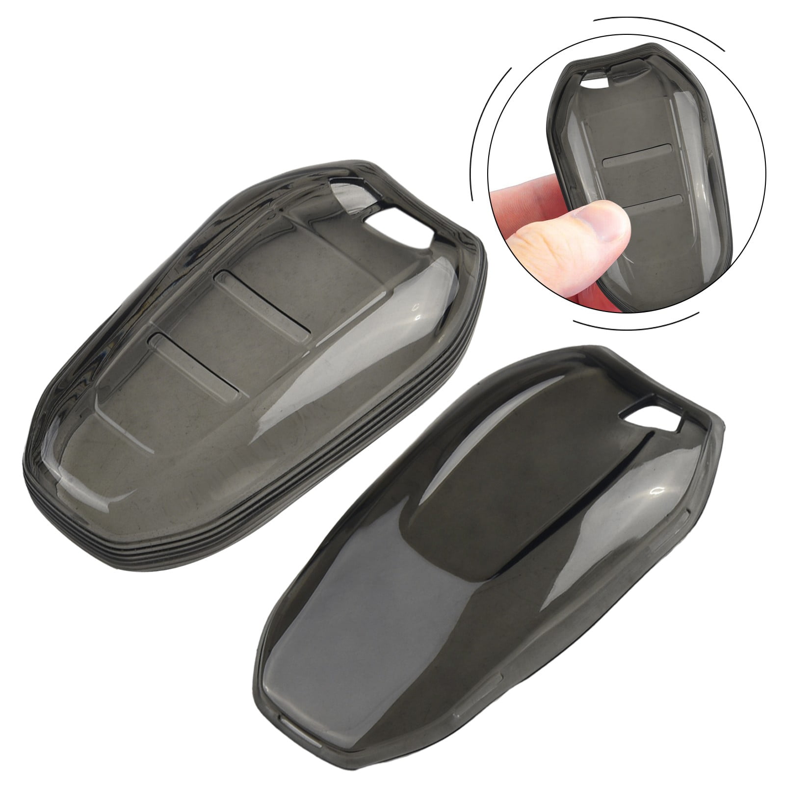 for 308 2022-2023 Black Transparent Key Fob Case Cover - Walmart.com